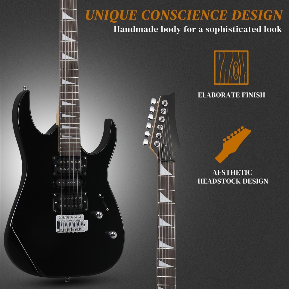 170 Model Black Guitar With 20W Amp Black | eBay UK