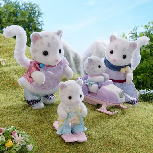 Sylvanian Families FS-55 Snow Leopard Family Doll Set Calico Critters ...