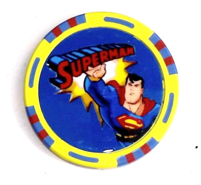 Vintage Superman Collectible Poker Chip Ceramic Memorabilia | eBay