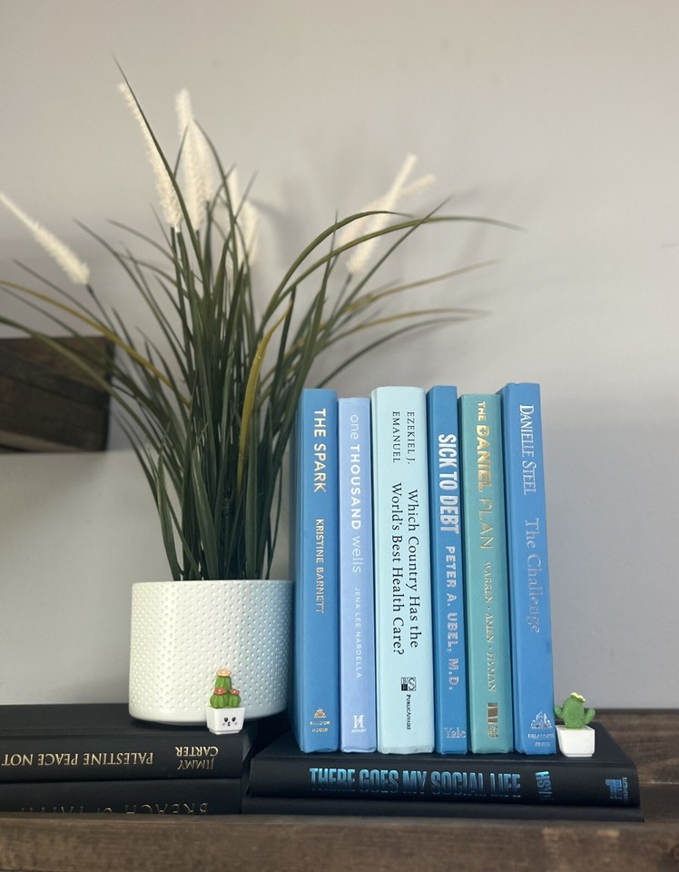 Stack of 6 colorful books for Decorating Staging | Book Decor| Home ...
