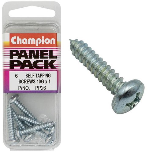 Champion Screw Self Tapp Panhead Phillips 4.8mm x 25mm 6Pk PP26 | eBay