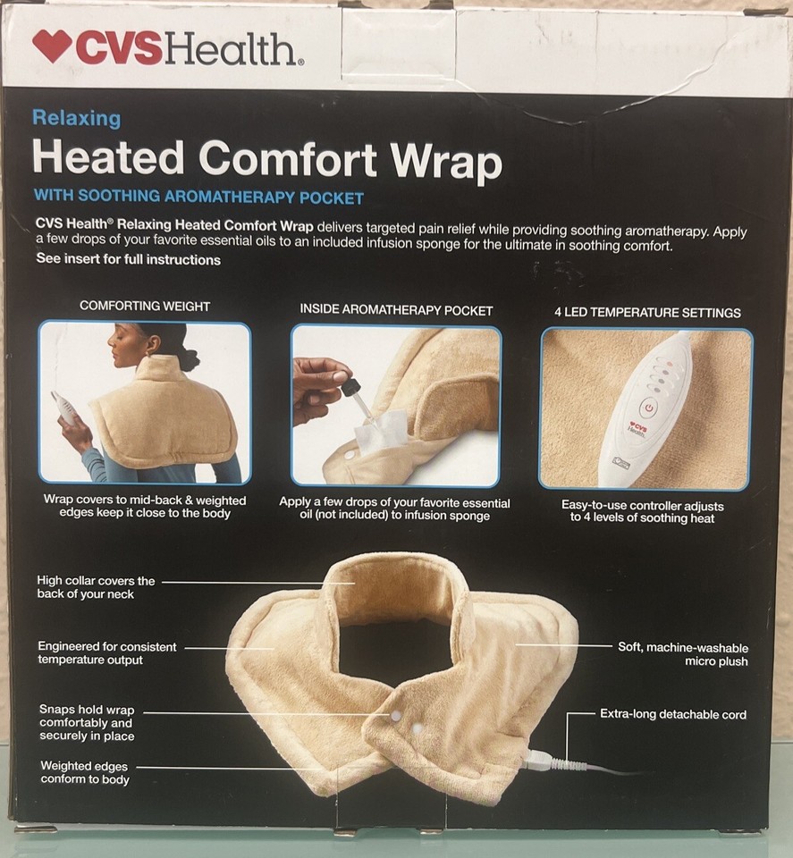 CVS Heated Comfort Wrap Aromatherapy Pocket for Neck Shoulder Relaxing ...