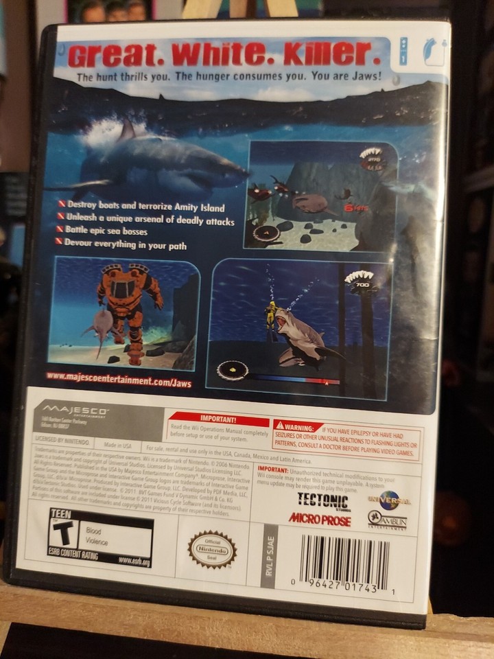 JAWS Ultimate Predator Nintendo Wii 2011 Tested & Works 96427017431 | eBay