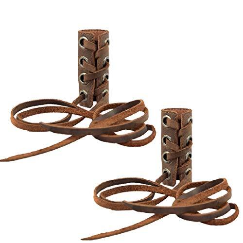 , Set of 2 Hair Ties for Women, Ponytail/Braid Holder, Wraps, Bourbon ...