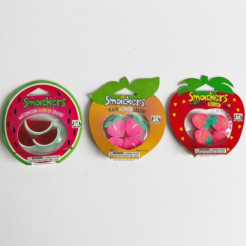 Choice Vintage 90s Bonne Bell SMACKERS Erasers NOS Peach Watermelon ...