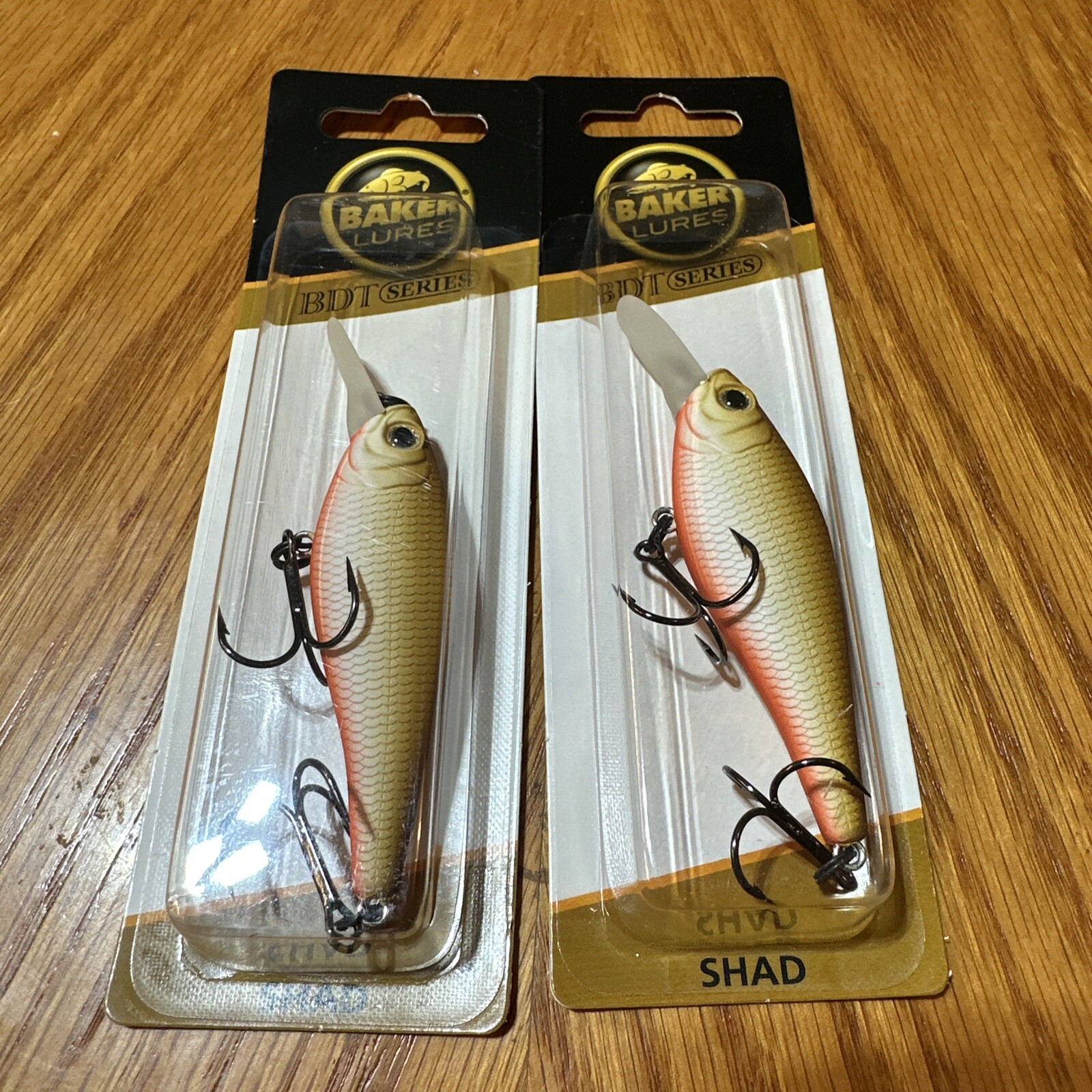 2 Baker Lures Suspending Shad 2-3/4” 1/3oz BDT1-P006 Orange Belly Tan ...