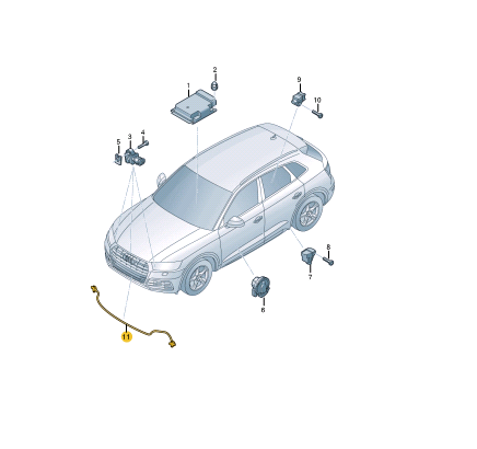 AUDI Q5 FY Front Pedestrian Impact Crash Sensor 80A959121D GENUINE for ...