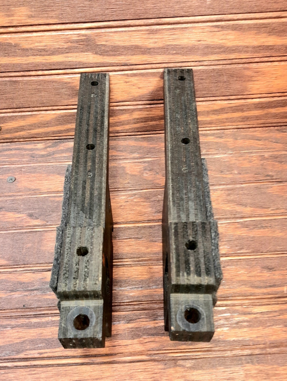 Hammond Organ Hardware, A Set Of Lower Manual Console Wooden Brackets ...