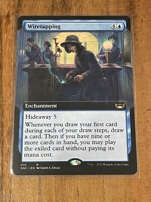 MTG Wiretapping Streets of New Capenna 415 Regular Rare Extended Art ...