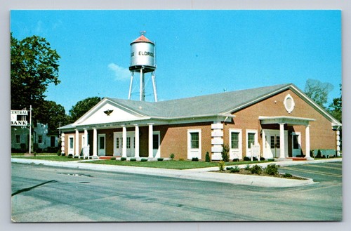 Postcard Iowa Eldridge Central Trust & Savings Bank Water Tower Chrome ...