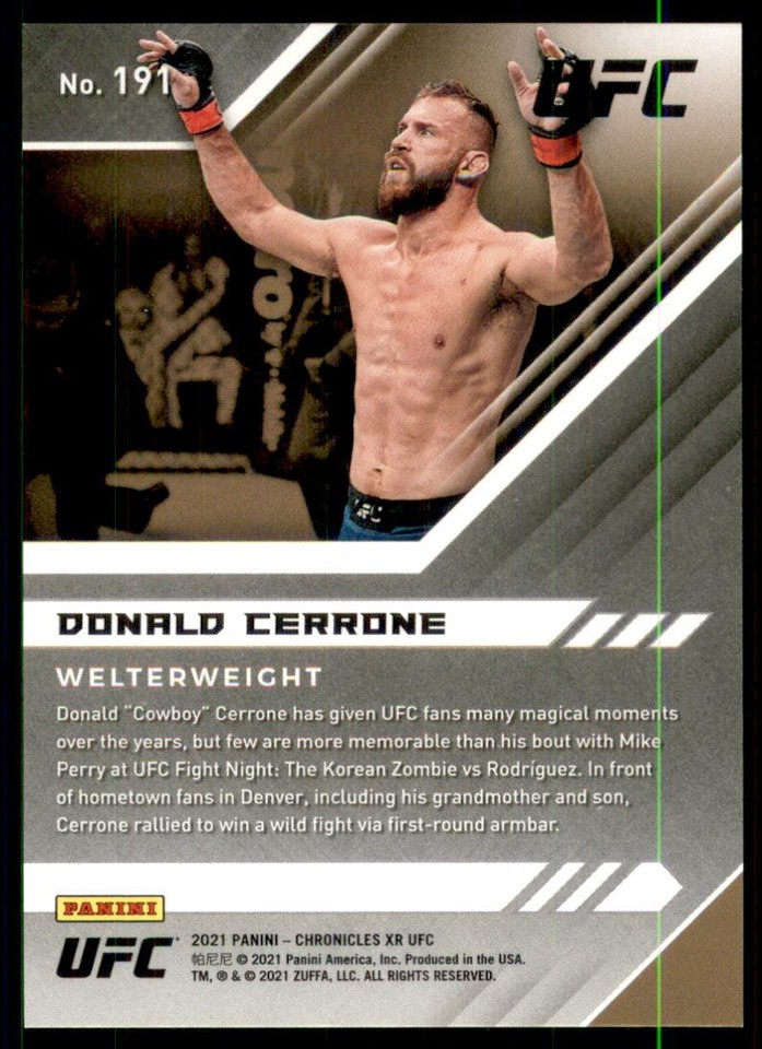 2021 Panini XR UFC Blue #191 Donald Cerrone /99 | eBay