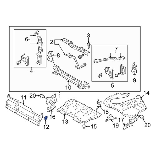 For Scion FR-S 2013-2016 Scion SU00302984 Radiator Support Splash ...