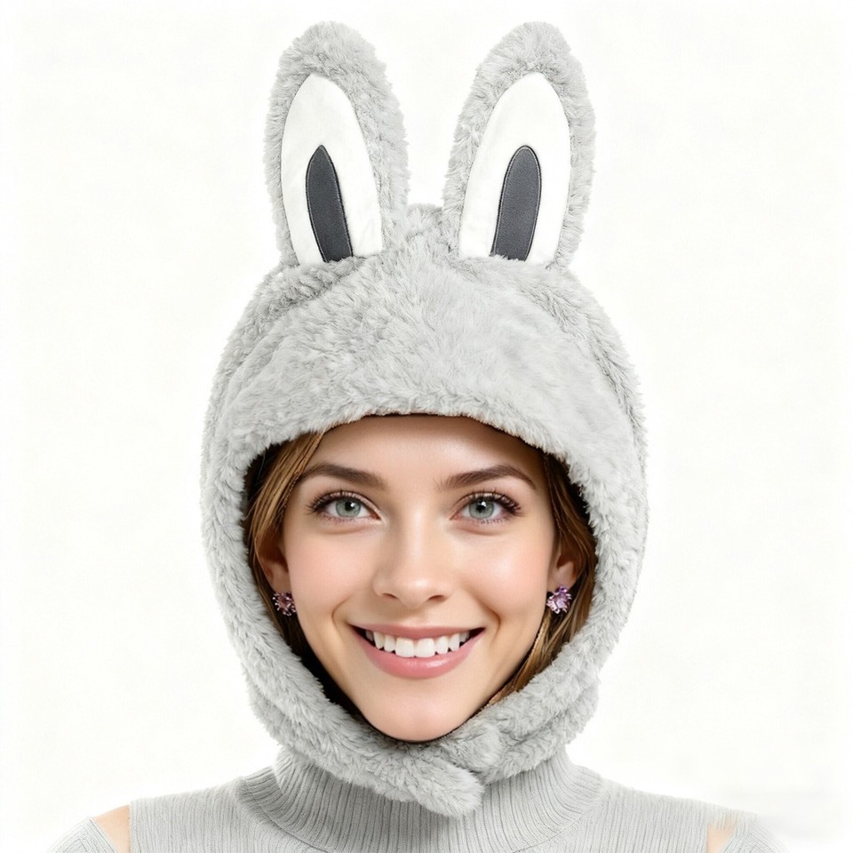 1Pcs Plush Fun Bunny Ears Hood Cute Rabbit Costume Dress-Up Hat ...