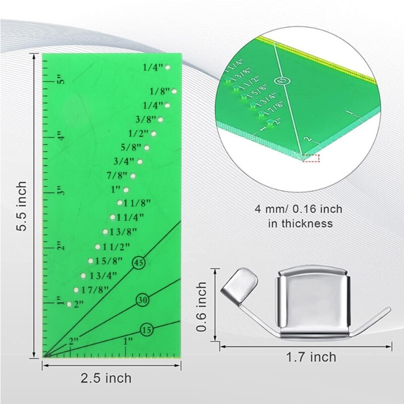 Seam Guide Ruler Sew Seam Ruler Perforated Seam Gauges for Straight ...