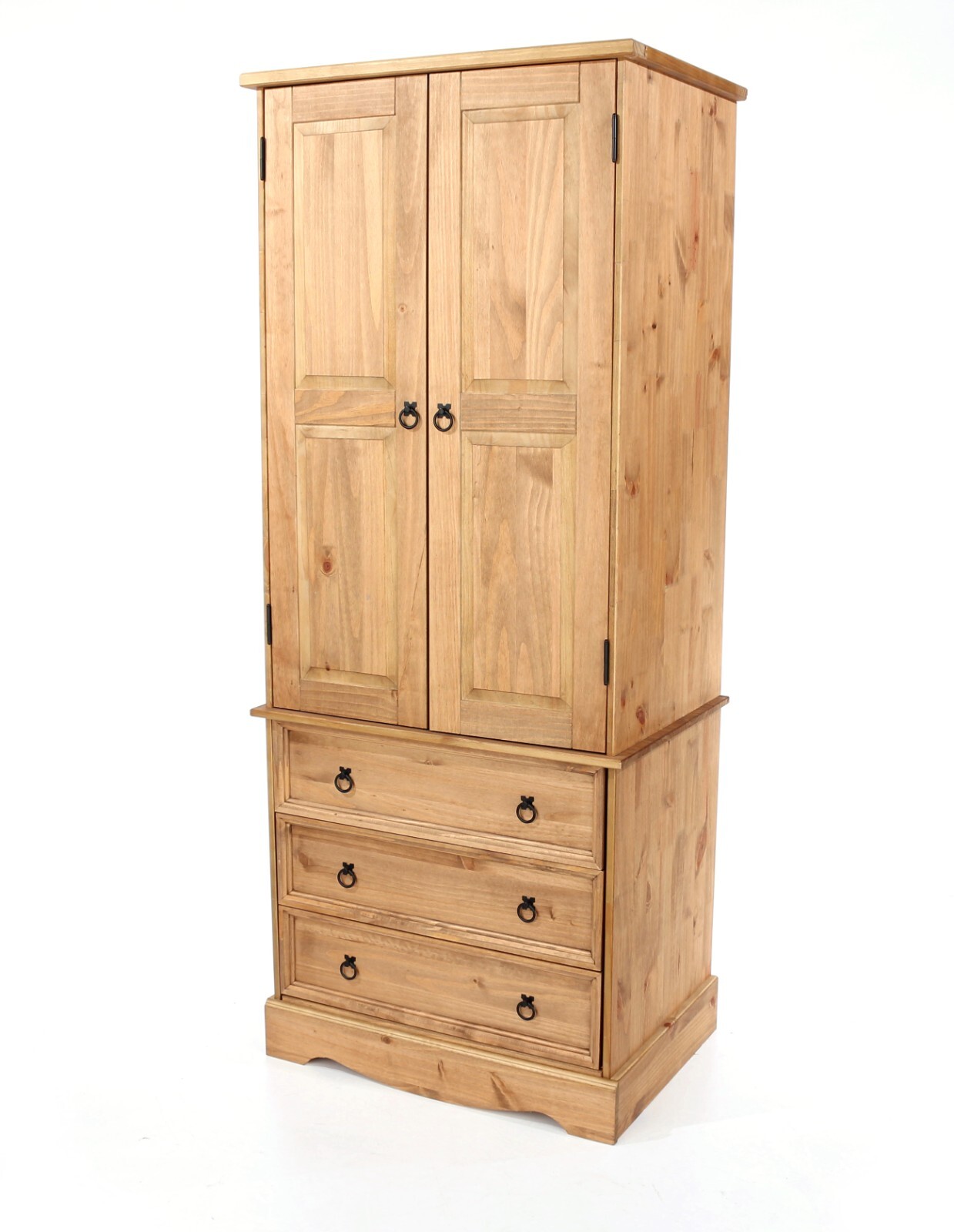 Solid Waxed Pine Corona Bedroom Cupboards Cabinets Storage Unit ...