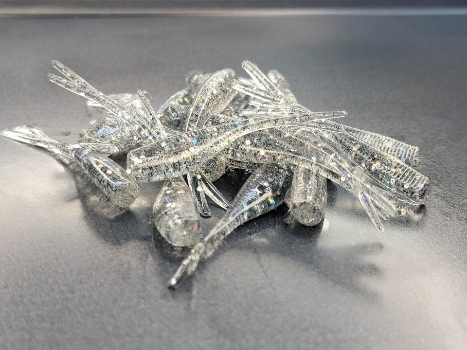 (20) - 2" Slab Crusher "Disco" Crappie Jig GRUBS BAIT PANFISH BABY SHAD ...
