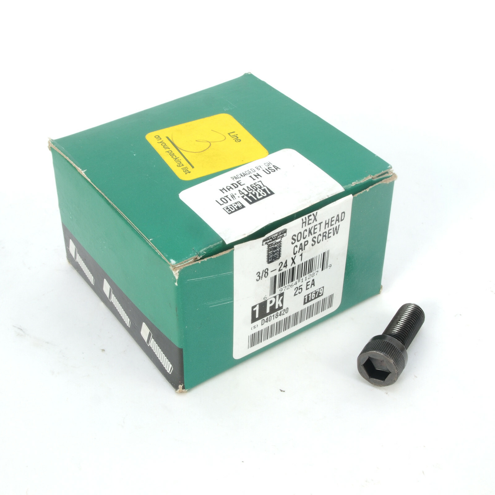 = Camcar Hex Socket Head Cap Screw 3/8 - 24 x 1 25 Pieces | eBay