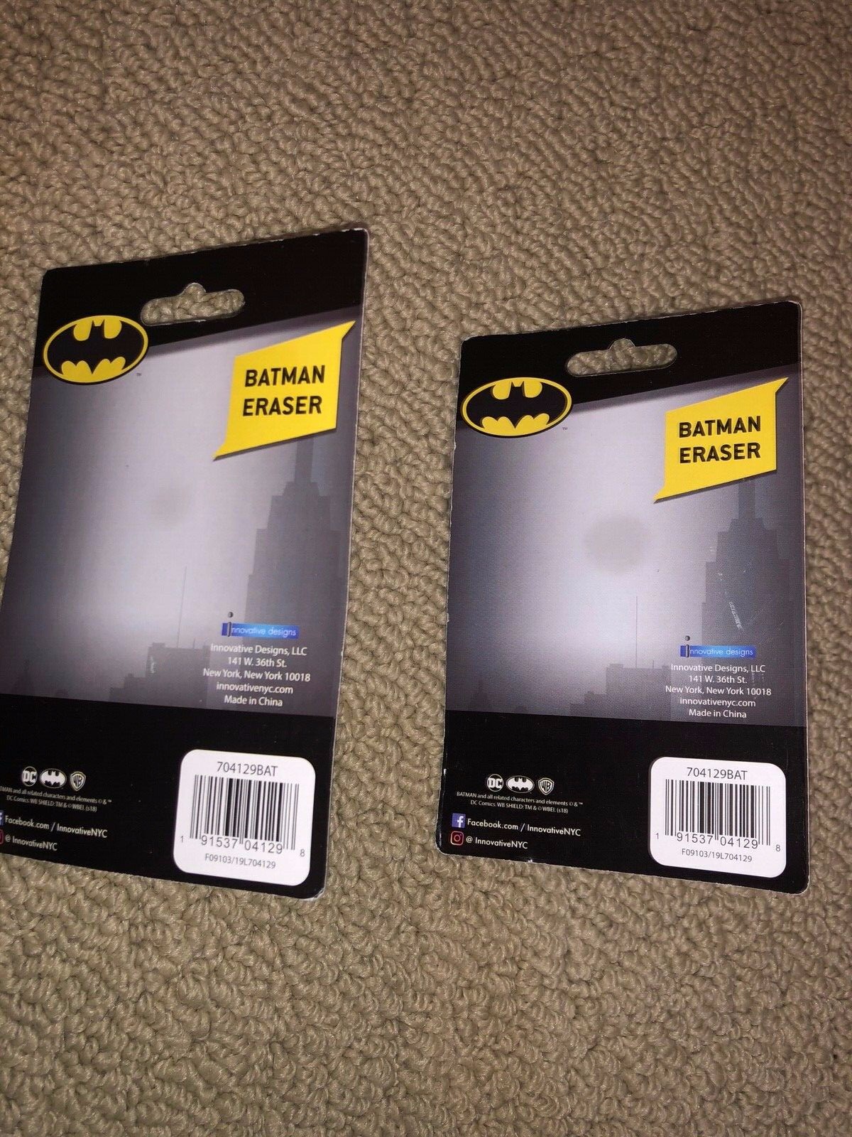 batman eraser mint in package mip dc comics the dark knight | eBay