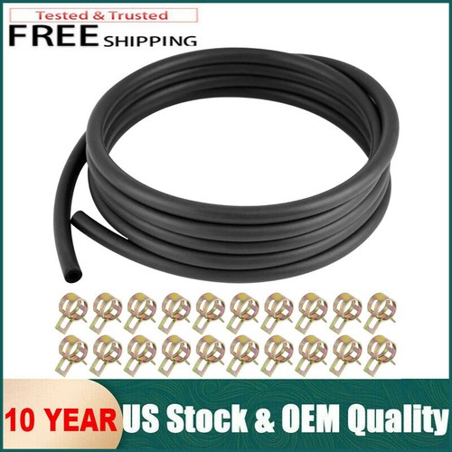 10 Feet 1/4 Inch(6.4mm) ID Fuel Line with 20pcs Hose Clamps For Small ...