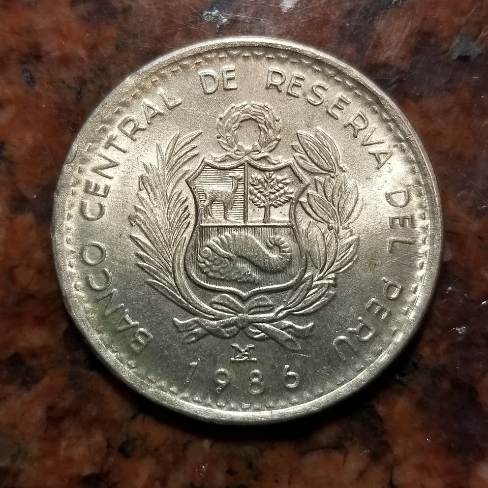 1986 PERU 5 INTIS COIN - #B1439 | eBay