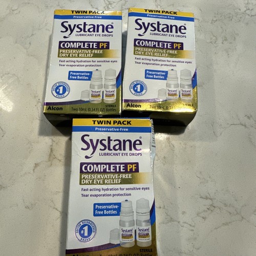 3 Pack Of:Systane COMPLETE PF Dryness Relief Eye Drops (02/2026 ...