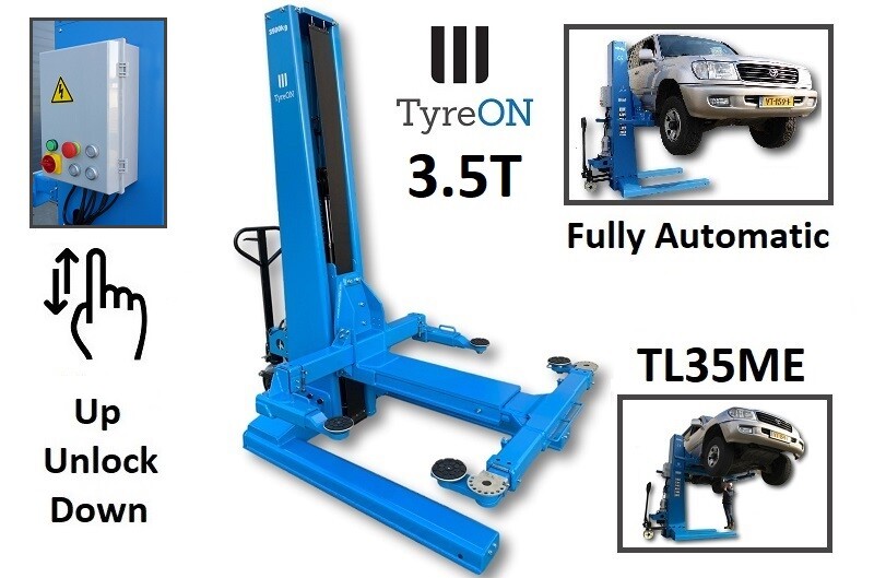 TL35ME mobile single post lift - portable 1 post car lift - 3,5T - CE ...