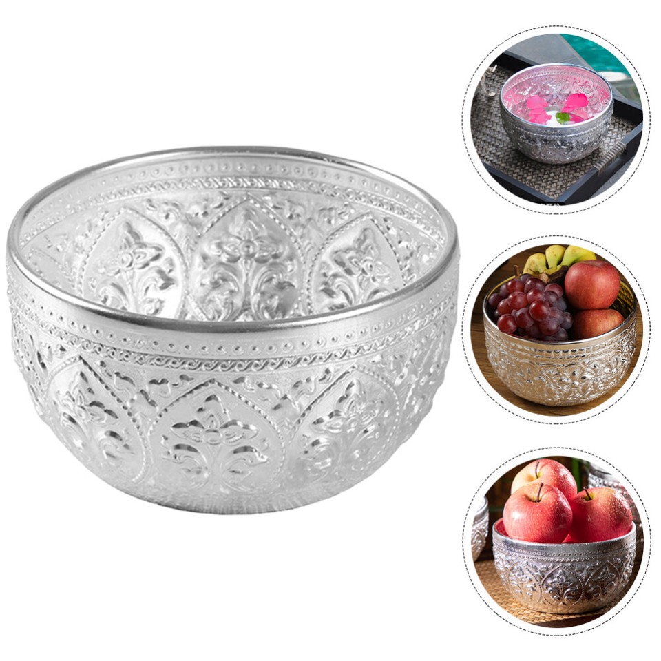 Decorative Bowl Thai Traditional Bowl Tin Bowl Water Offering Bowl ...