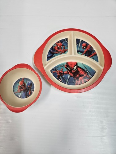 Marvel 3 Section Plate Children's Toddler Kid's Plate + bowl - 0121A | eBay