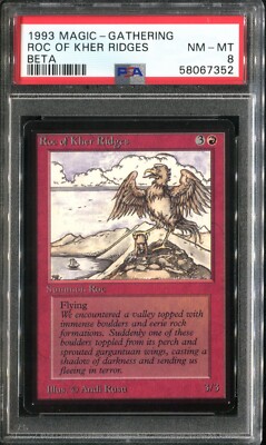 PSA 8 1993 MTG Magic The Gathering Beta #171 Roc of Kher Ridges Pop9 | eBay