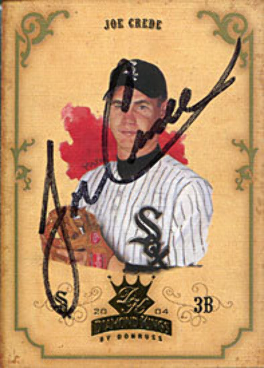 Joe Crede Autographed / Signed 2004 Donruss Diamond Kings Baseball Card ...