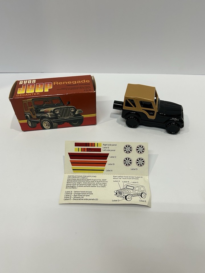 JEEP RENEGADE ! Avon Cologne Mens Full Bottle Vintage Jeep Decals Never ...