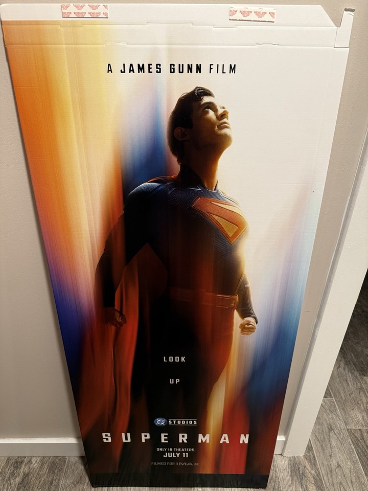 Superman 2025 DQ Promo Display Standee w/ Metal Frame & Sign | eBay