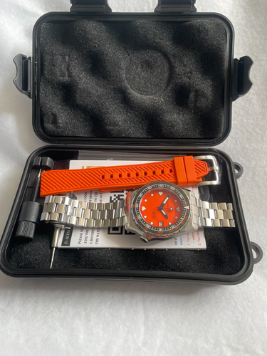 SEESTERN AUTOMATIC DIVER WATCH DOXA SUB 600T STYLE ORANGE CERAMIC BEZEL ...