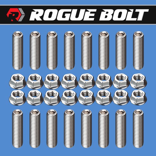 BBF HEADER STUD KIT BOLTS STAINLESS STEEL BIG BLOCK FORD 429 460 CAR ...