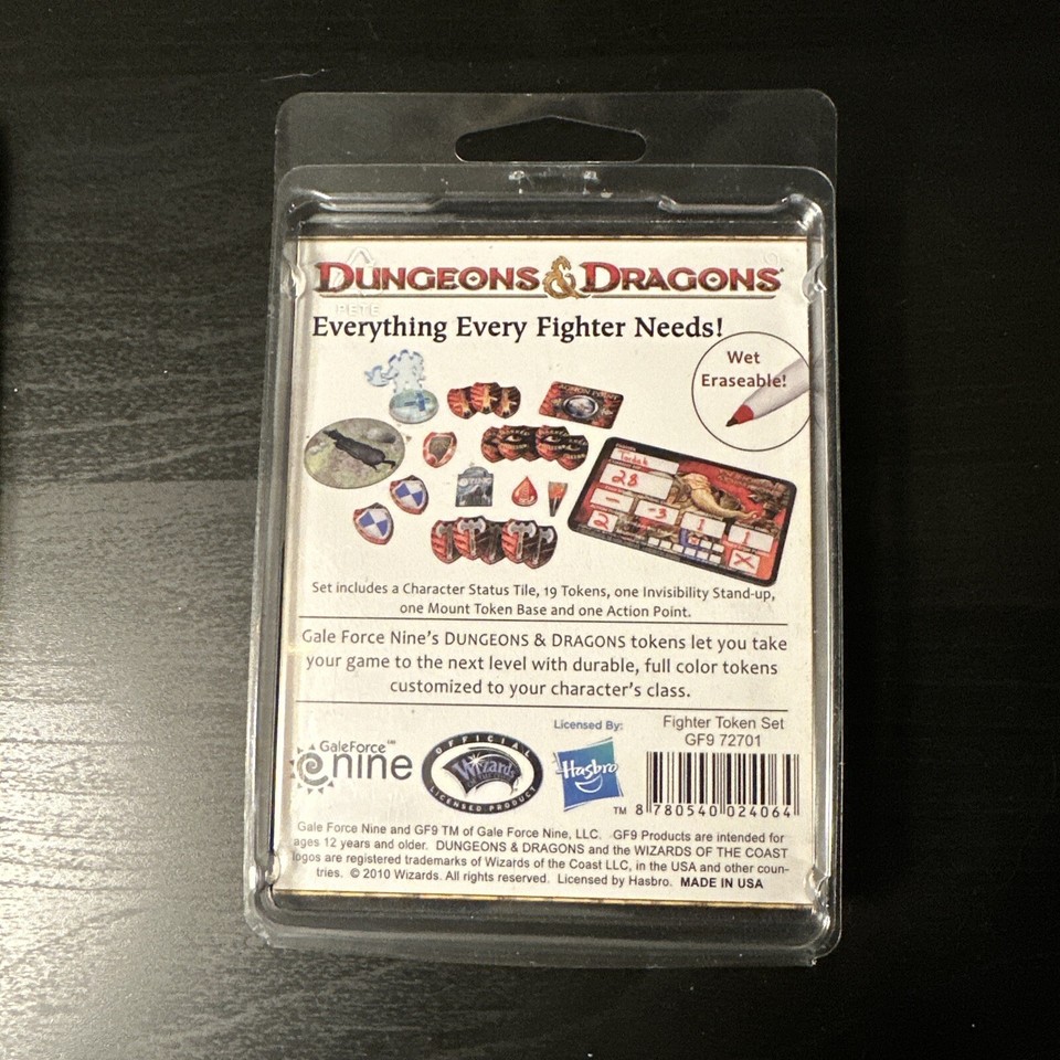 FIGHTER Token Set Dungeons and Dragons by Gale Force Nine GF9 72701 | eBay