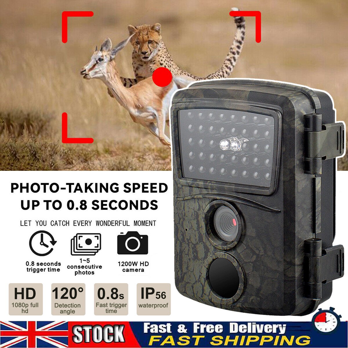 Mini Wildlife Camera 1080P 20MP Trail Hunting Trap IR Night Vision ...