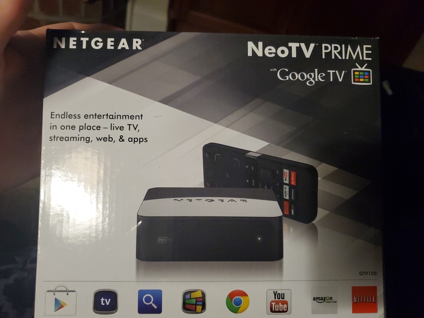 NetGear NeoTV PRIME Google TV Router Brand New In Box GTV100-100NAS ...