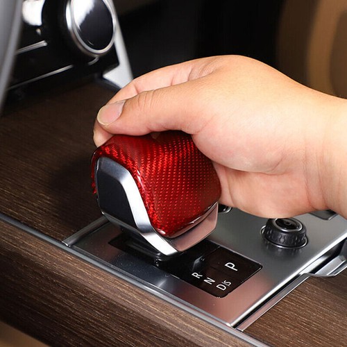 For Range Rover Velar 2021-2023 Red Carbon Fiber Console Gear Shift ...