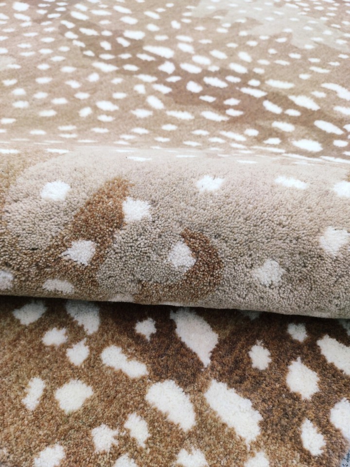 Antelope Area Rug Handmade Stark Like Design Tufted 100% Wool 3x5 5x8 ...