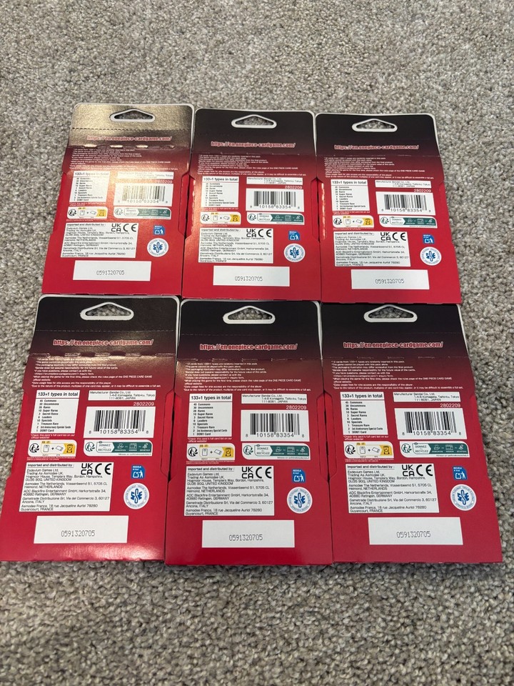 ONE PIECE OP-13 CARRYING ON HIS WILL SLEEVED BOOSTER PACK X6 BRAND NEW ...