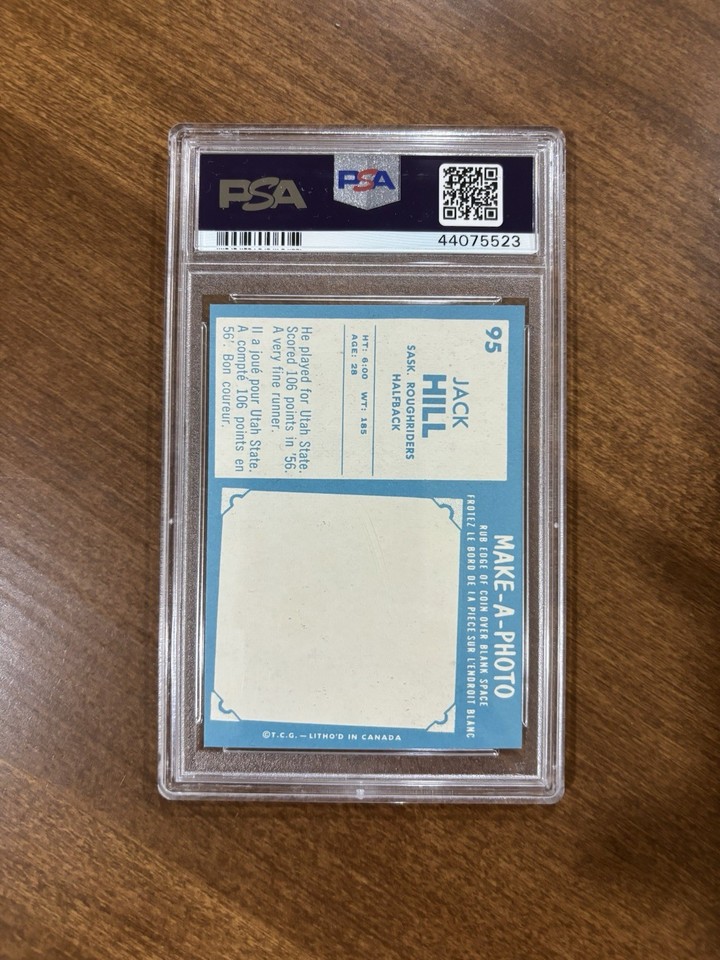 1961 Topps CFL Jack Hill PSA 7 NM | eBay