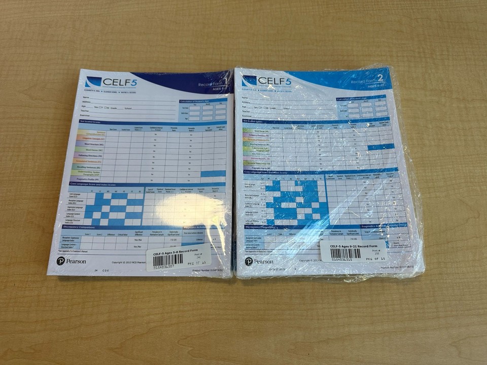 CELF-5 Complete Kit Clinical Evaluation of Language Fundamentals Fifth ...