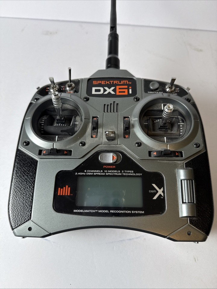 Spektrum DX6i 6‑Channel DSMX 2.4 GHz R/C Transmitter – 10‑Model Memory ...