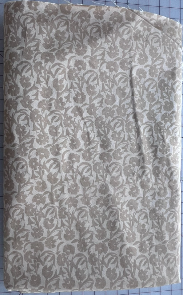 Hand Block Design on Heavy Cotton with a Sateen Finish, Aprox. 5 yards ...