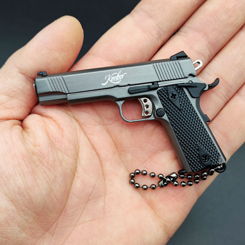 NEW 1:3 Black Mini KIMBER 1911 Gun Pistol Toys Miniature Model Keychain ...