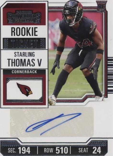 2023 Panini Contenders - Rookie Ticket Starling Thomas V #214 (AU, RC ...