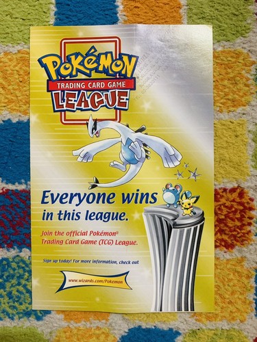 Pokemon TCG League 2000 Flyer. Excellent condition for its vintage age ...