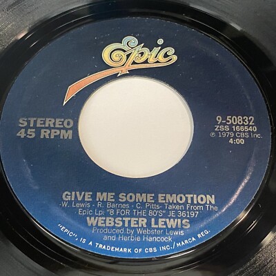 Webster Lewis: Give Me Some Emotion / I Want To Blow (My Horn) 45 ...