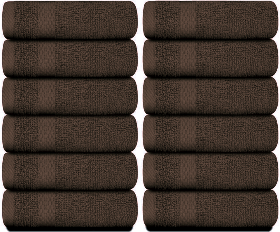 Pack of 12 Face Cloth Flannels 100% Egyptian Cotton Soft Hand Wash ...