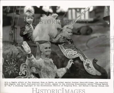 1975 Press Photo Animal master Gunther Gebel-Williams, wife Sigrid ...
